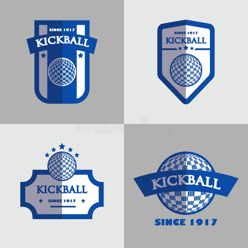 Kickball Badges Design Vector Flat Isolated Illustration Stock Vector ...
