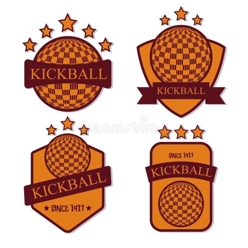 Kickball Logo Badges Design Vector Flat Isolated Illustration Stock ...