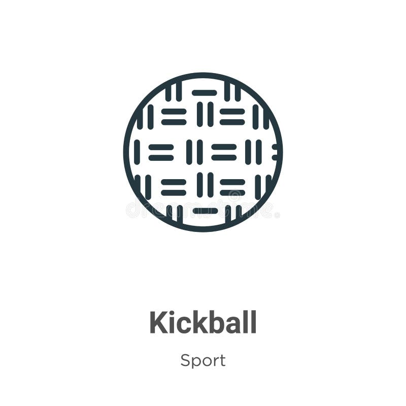 Kickball Outline Vector Icon. Thin Line Black Kickball Icon, Flat ...
