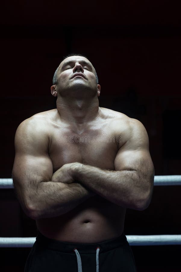 Kickboxer with Arms Crossed Stock Photo - Image of people, kickboxing ...