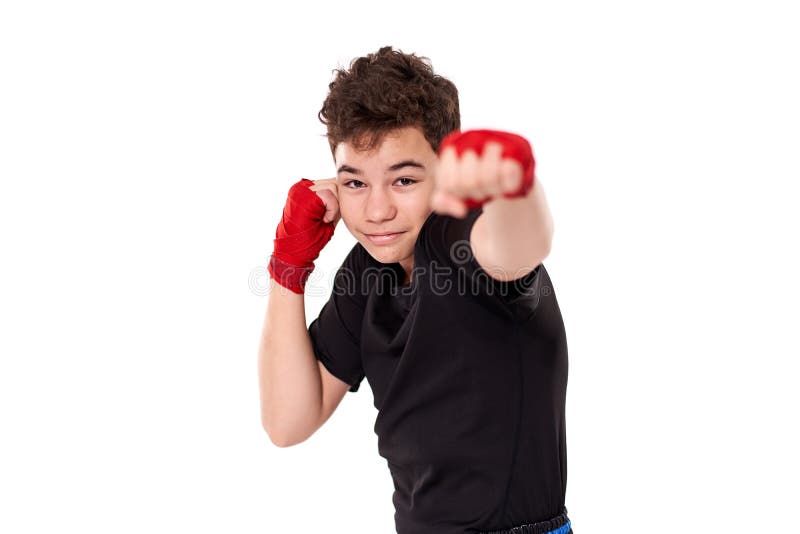 Young Teen Boy Kickboxer Stock Photos - Free & Royalty-Free Stock ...