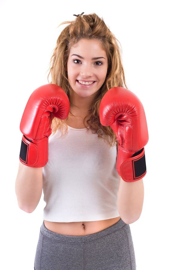 Kickboxing Girl and Her Trainer Stock Photo - Image of girl, coach ...