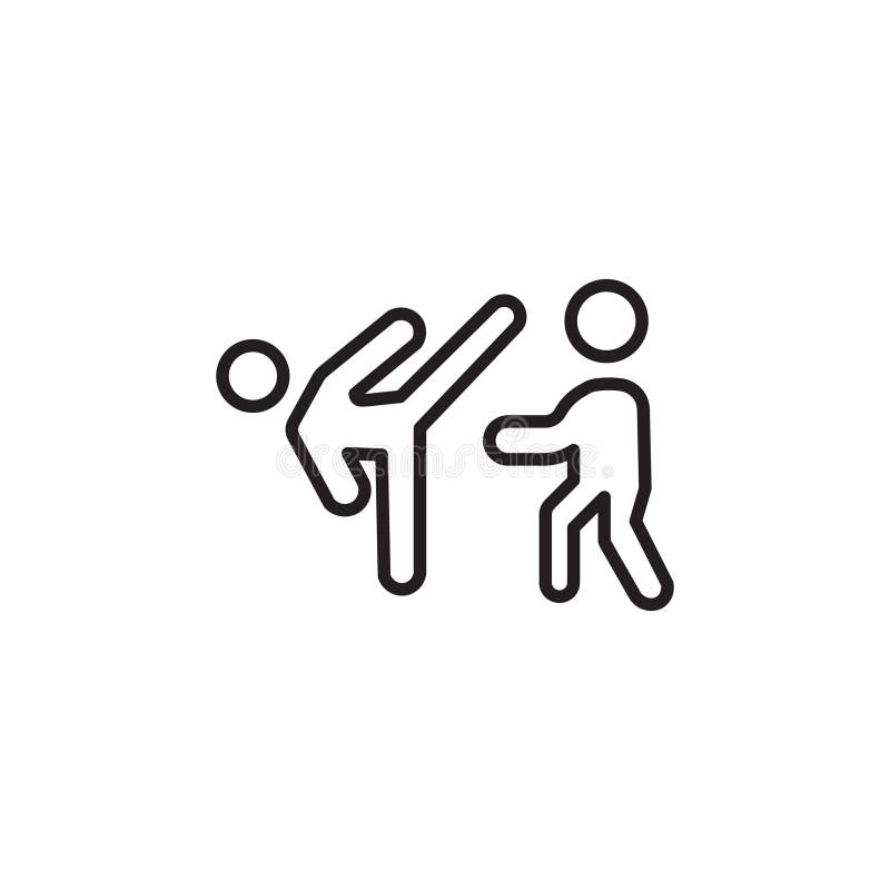Kickboxing Icon Outline Vector for Web Ui Stock Vector - Illustration ...