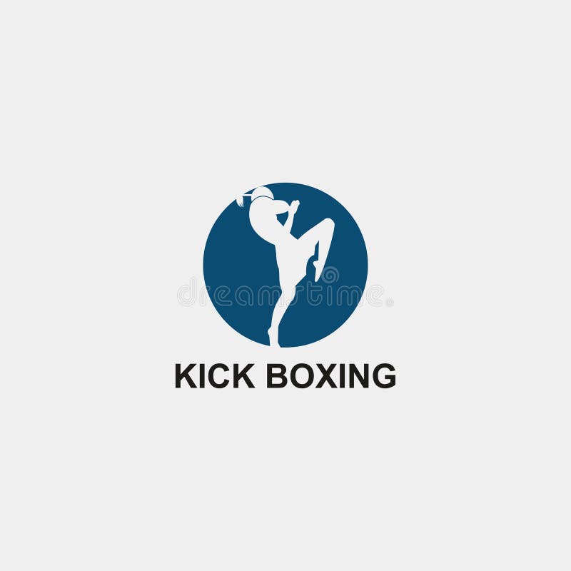 Kickboxing logo template stock illustration. Illustration of training ...