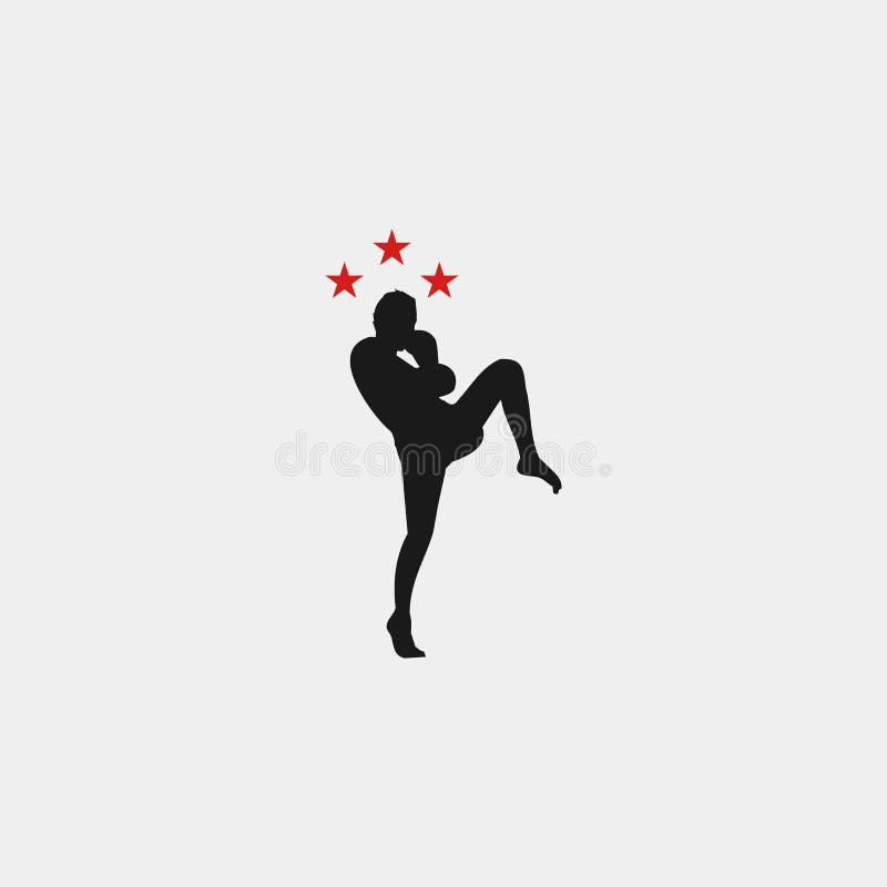 Kickboxing logo template stock illustration. Illustration of fight ...