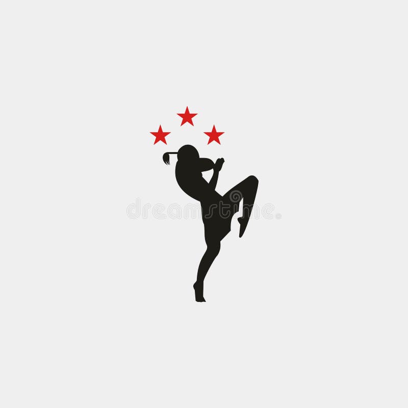 Kickboxing logo template stock illustration. Illustration of training ...