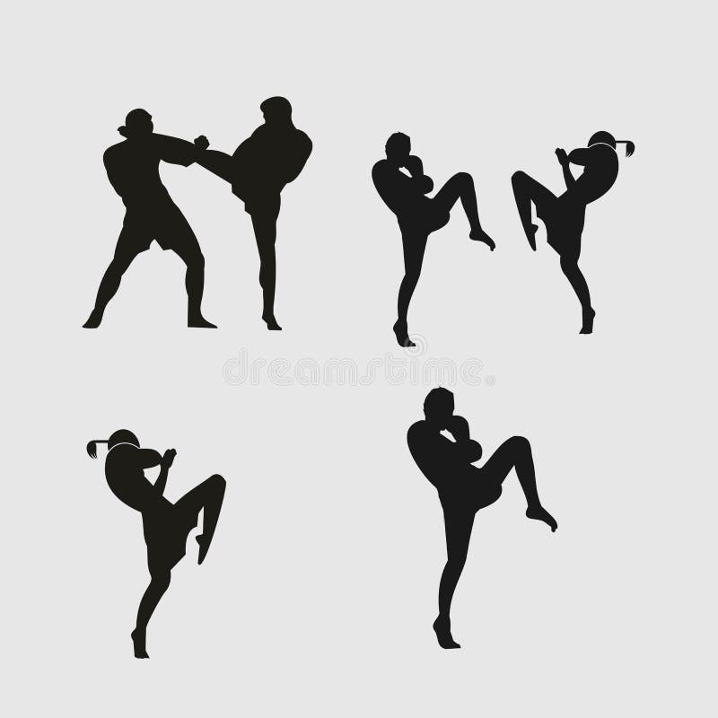 Kickboxing logo template stock illustration. Illustration of club ...