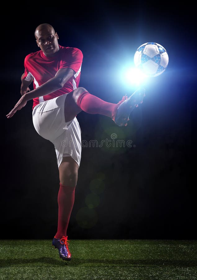 Kicking the ball stock image. Image of ball, action, american - 46225545