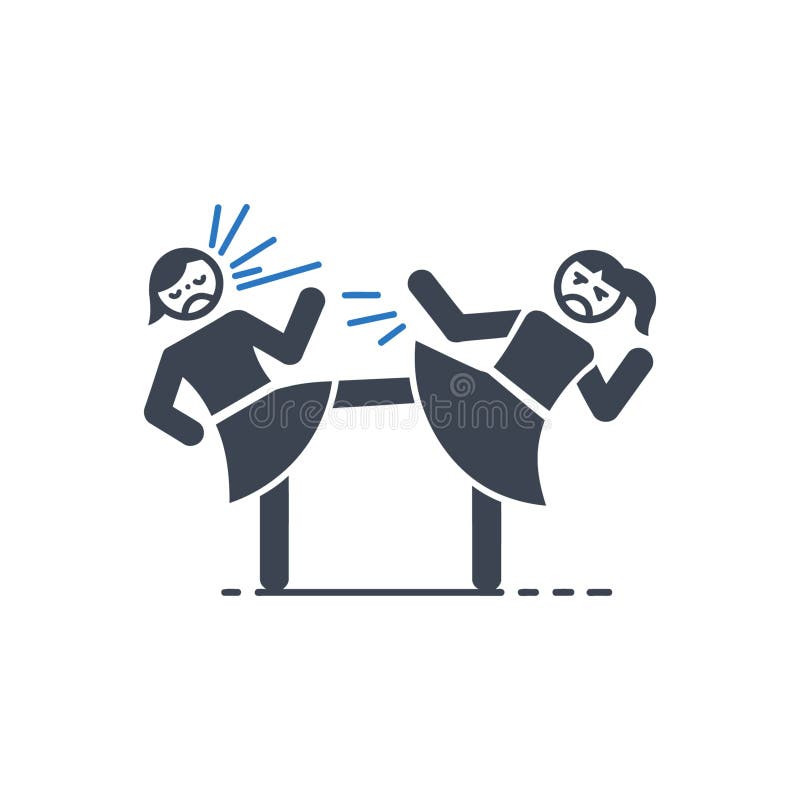 Kicking Fight Icon stock vector. Illustration of kicking - 376289929