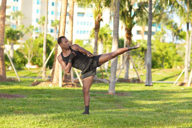 Kicking man stock image. Image of kick, american, male - 18060057