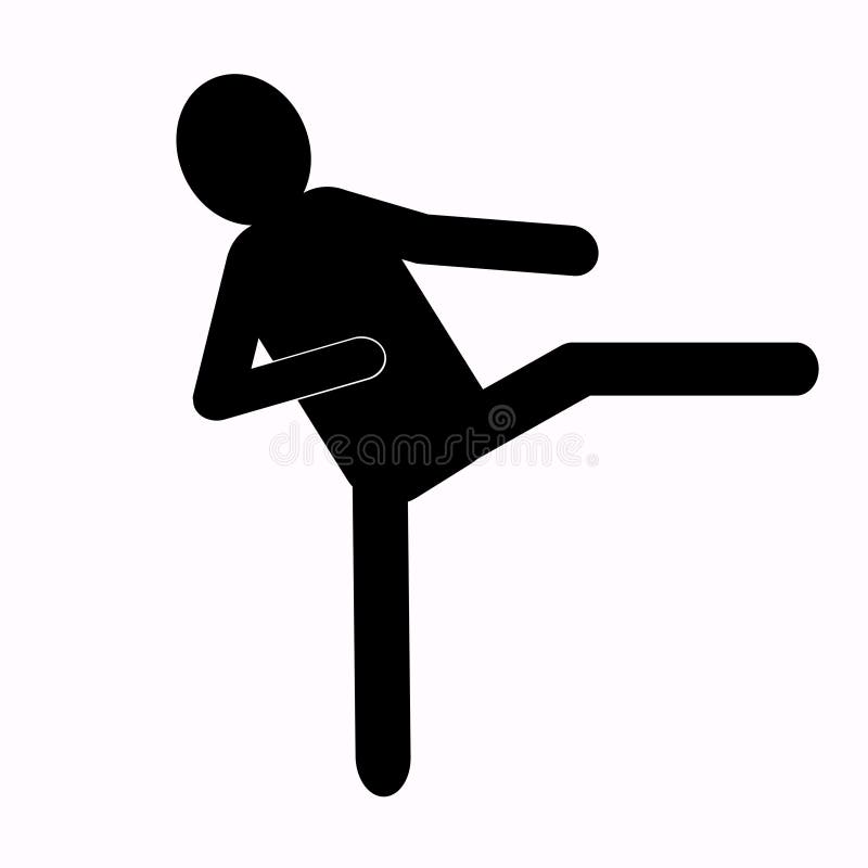 Kicking man stock illustration. Illustration of illustrations - 5254615