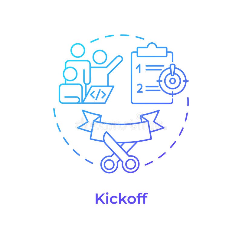 Kickoff Blue Gradient Concept Icon Stock Vector - Illustration of ...