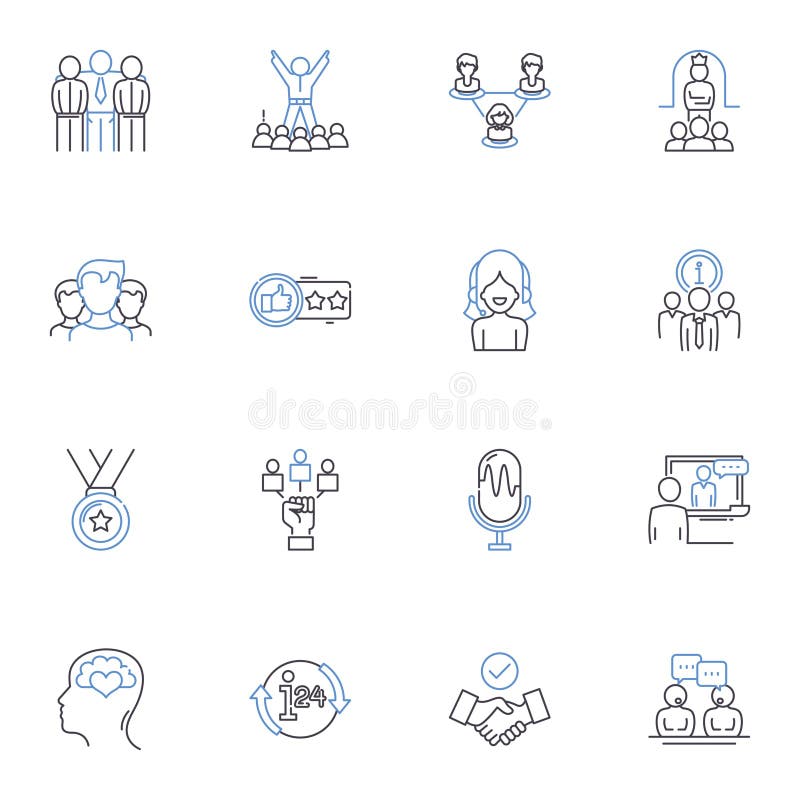 Kickoff Education Line Icons Collection. Launch, Start, Commencement ...