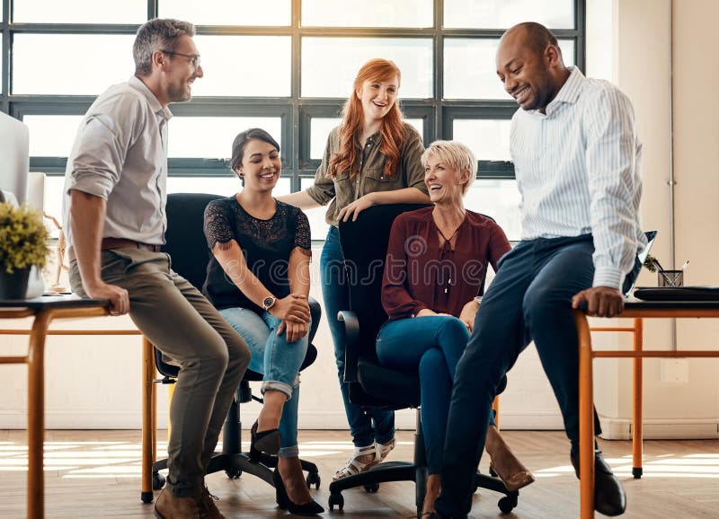 Kickstarting the Work Week with a Team Meeting. a Group of ...