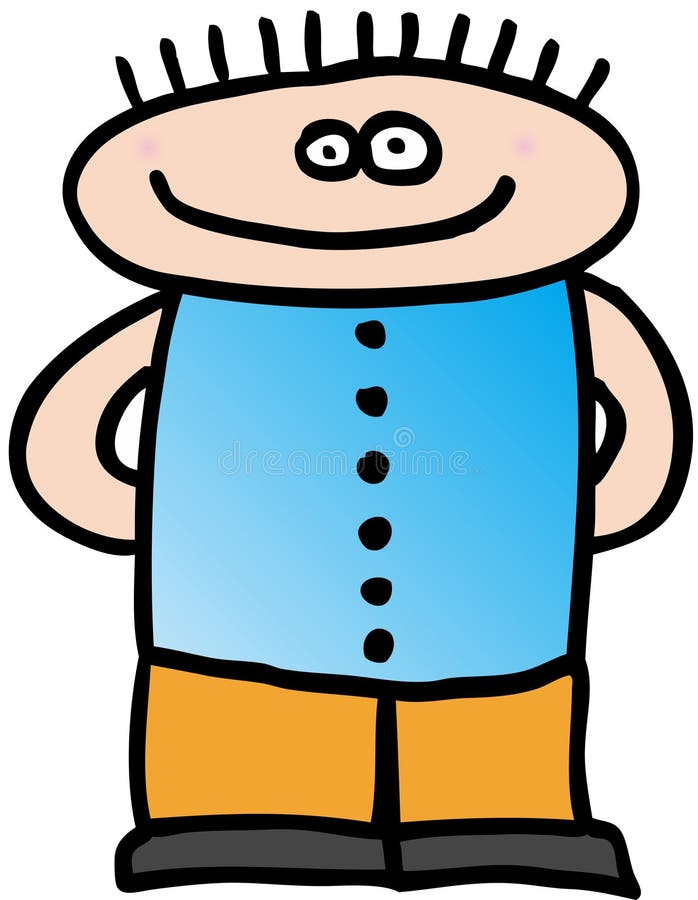 Funny Cartoon Illustration Man Mooning, Give Moon Stock Illustration ...