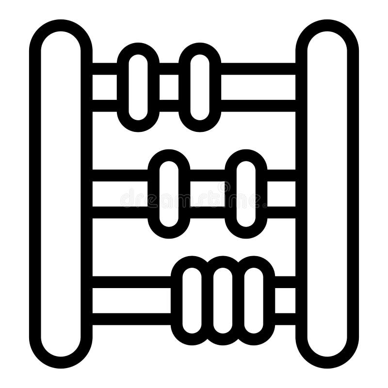 Kid Abacus Icon Outline Vector. School Math Stock Illustration ...