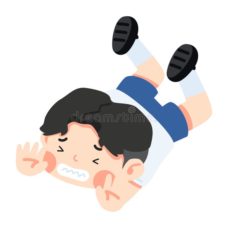 Kid Accidentally Falls To the Ground Stock Vector - Illustration of ...