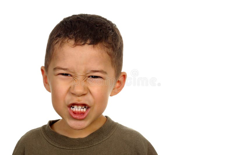 Kid with Angry Face, Five Years Stock Image - Image of expression, face ...
