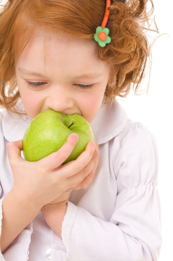 Kid with apples stock image. Image of healthy, apples - 38185707