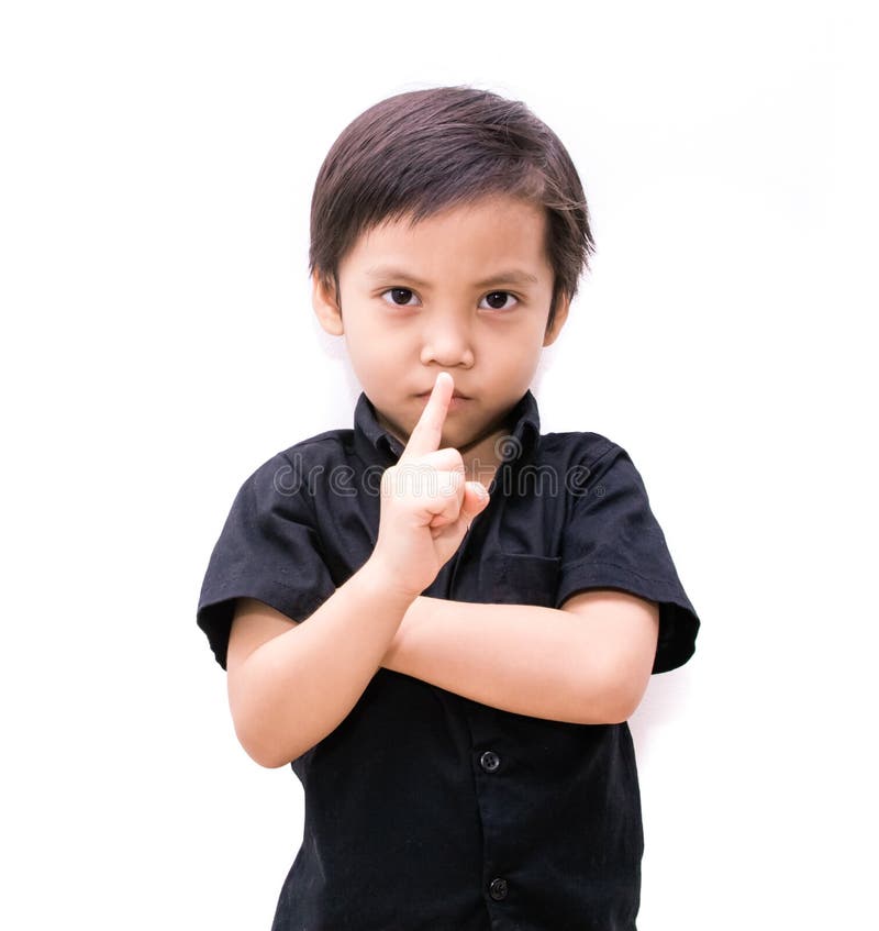 Kid Asia Boy Showing the Number One Stock Photo - Image of bright, hand ...
