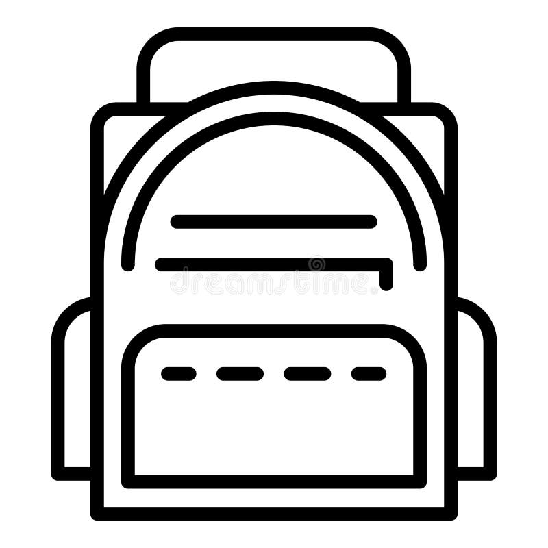 Kid Backpack Icon, Outline Style Stock Vector - Illustration of ... Kid Backpack Icon, Outline Style Stock Vector - Illustration of ...