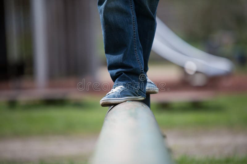 Kid Balancing Pole Playground Stock Photos - Free & Royalty-Free Stock ...