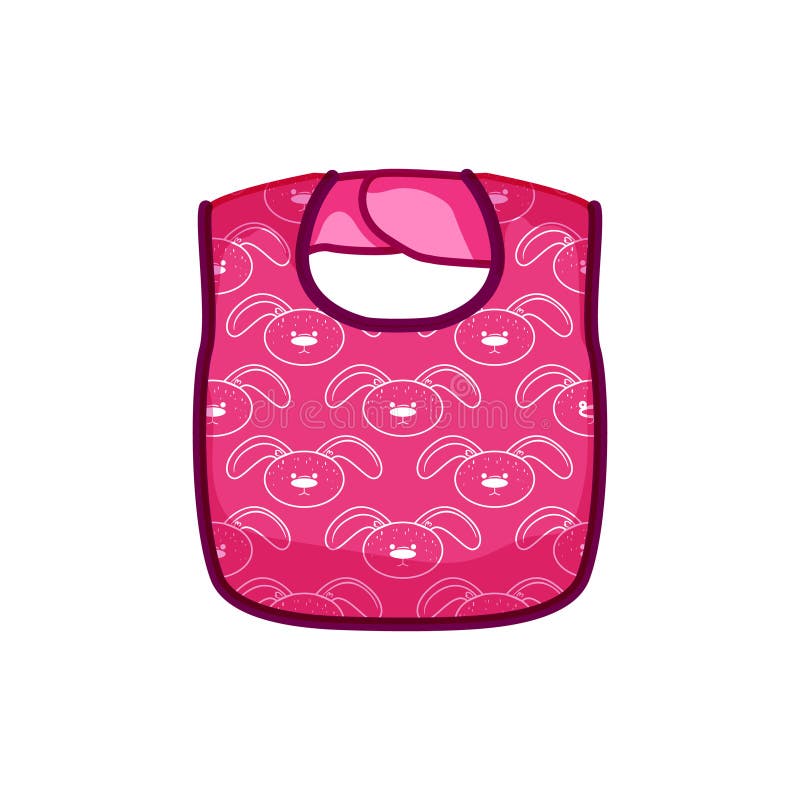 Kid Bib Cartoon Vector Illustration Stock Illustration - Illustration ...