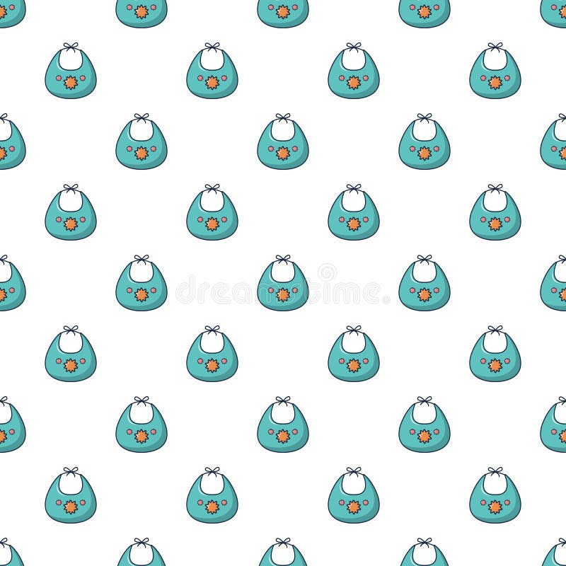 Kid bib pattern seamless stock vector. Illustration of cartoon - 97638847