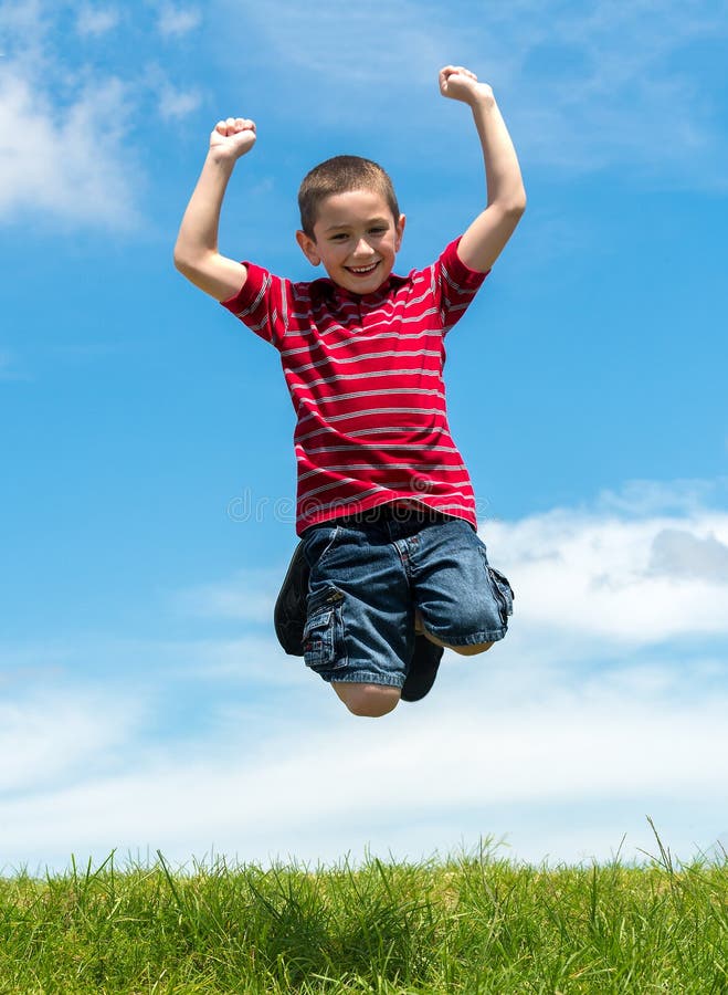 Kid big jump in park stock image. Image of child, laughing - 25821241