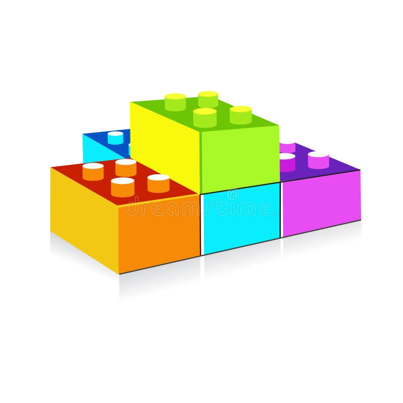 Kid blocks stock vector. Illustration of brick, construction - 3816158