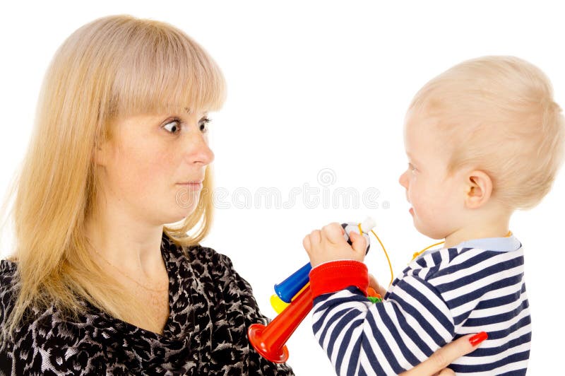 Kid Blowing Mother Football Beep Stock Photos - Free & Royalty-Free ...
