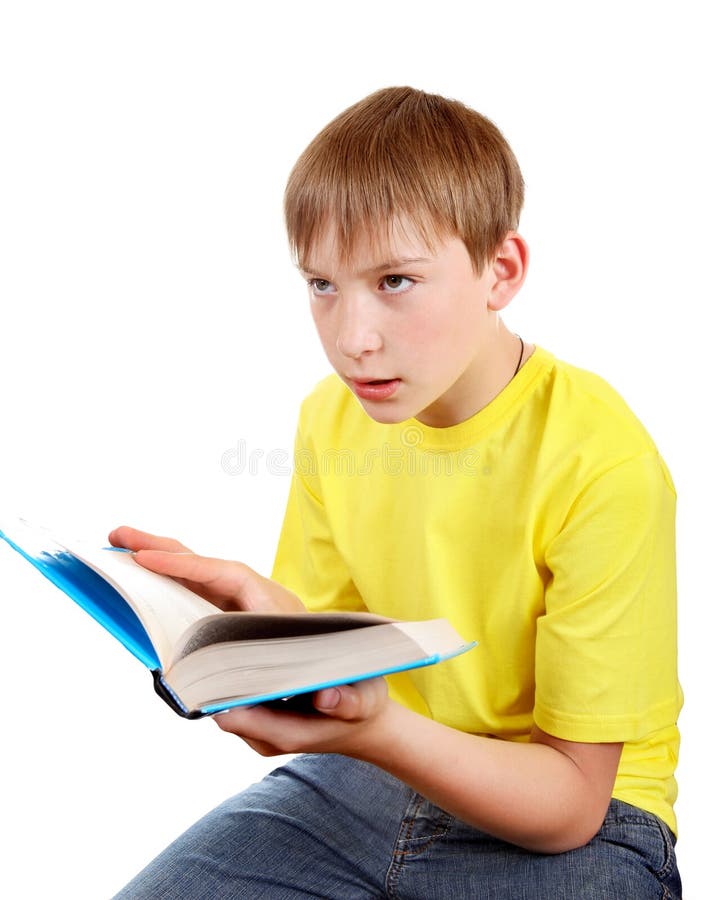 Kid with the Book stock image. Image of handbook, book - 44063825