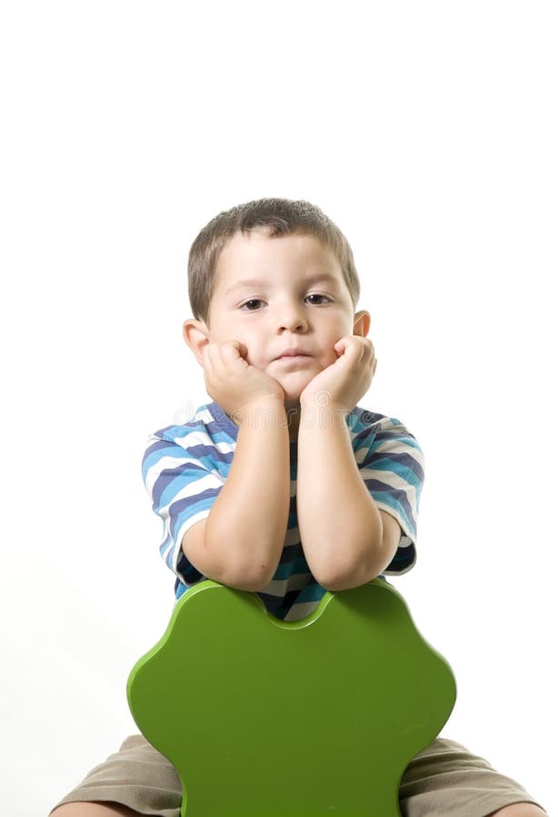 Kid bored stock photo. Image of learning, worried, white - 12350086