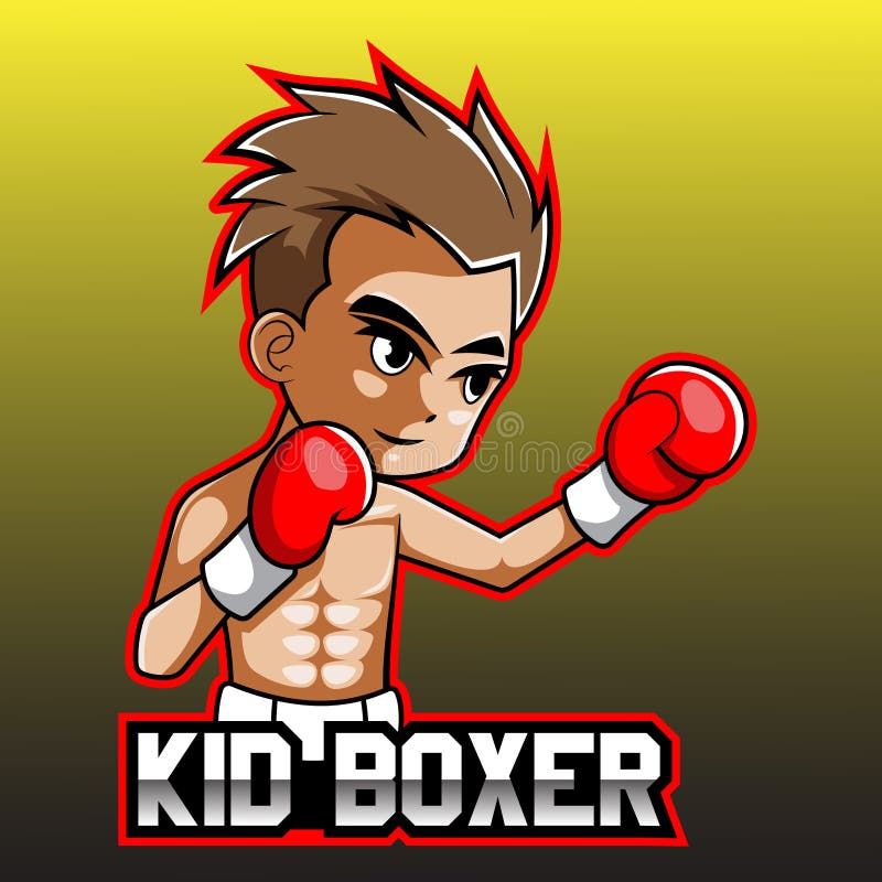 Kid Boxer Esport Mascot Logo Design Stock Vector - Illustration of club ...