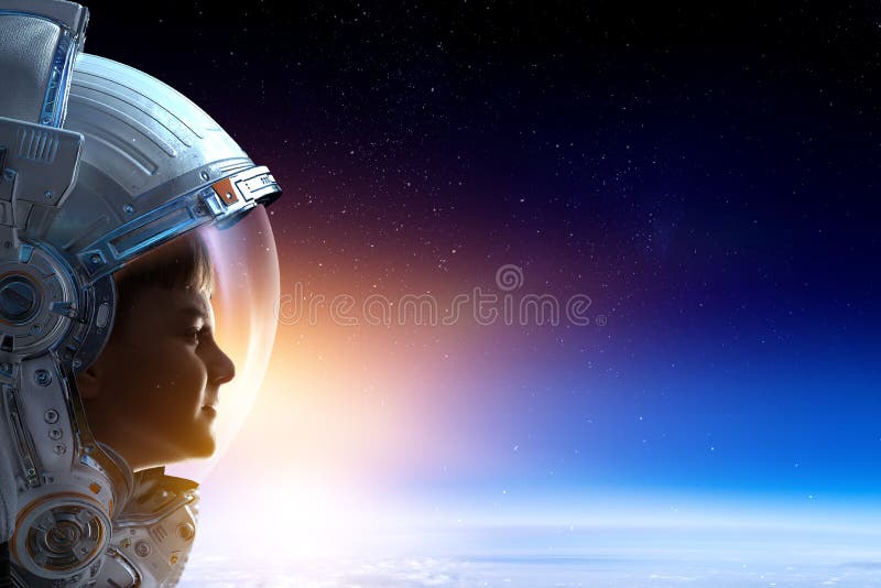Exploring Outer Space. Mixed Media Stock Image - Image of earth ...