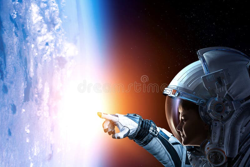 Exploring Outer Space. Mixed Media Stock Image - Image of deep ...