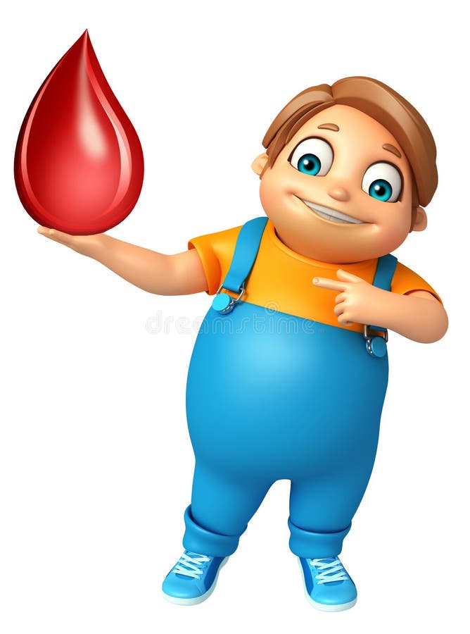 Kid boy with Blood Drop stock illustration. Illustration of activity ...