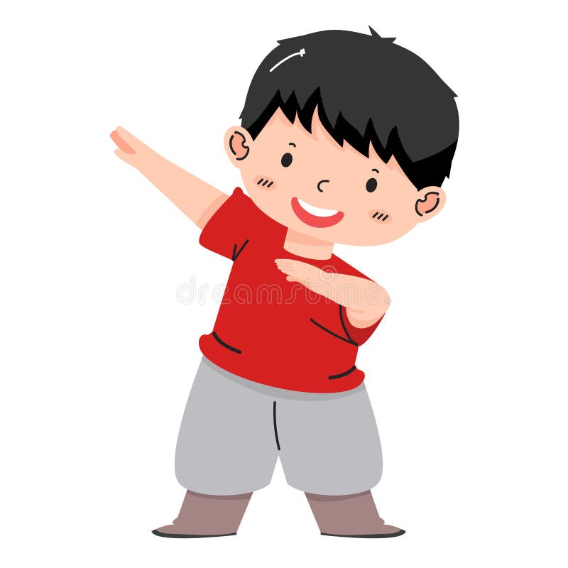 Kid Boy Dabbing Dance Cartoon Stock Vector - Illustration of clipart ...