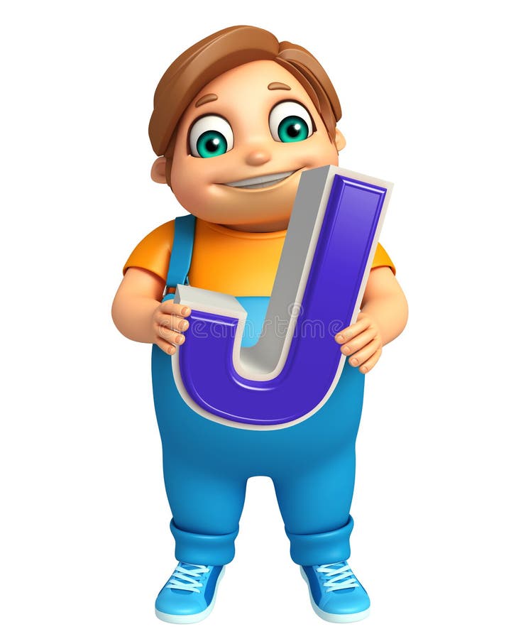 Kid boy with J alphabate stock illustration. Illustration of happy ...