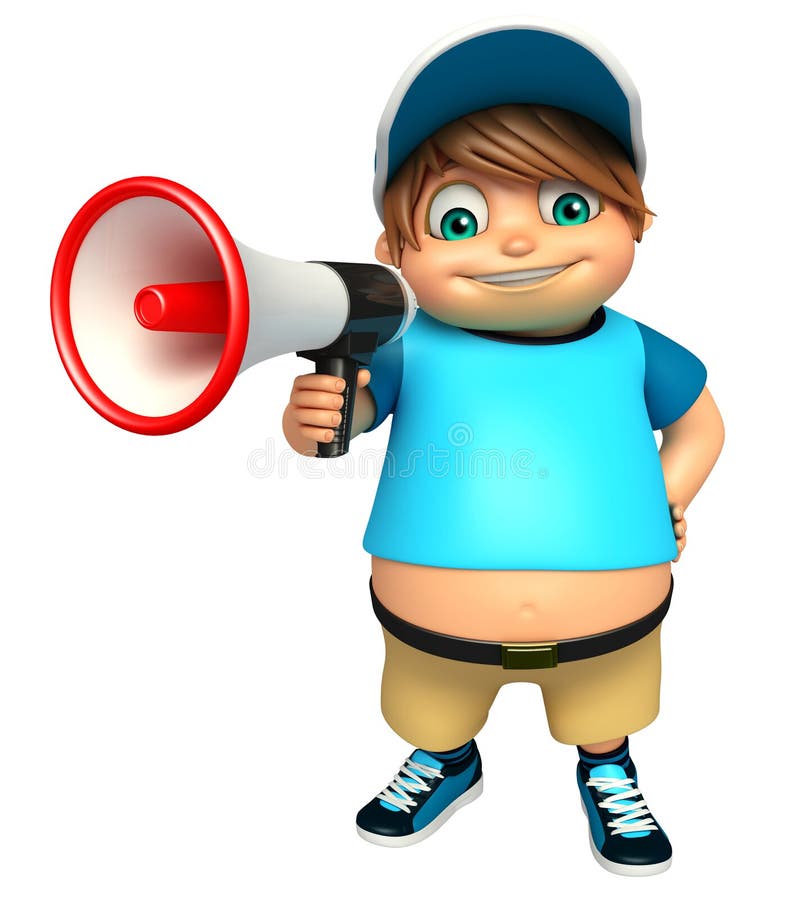 Kid Boy Loud Speaker Stock Illustrations – 66 Kid Boy Loud Speaker ...