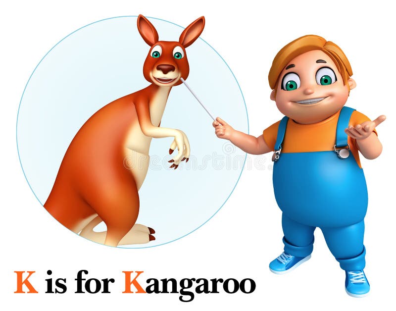 Kid Boy Pointing Kangaroo Stock Illustrations – 4 Kid Boy Pointing ...