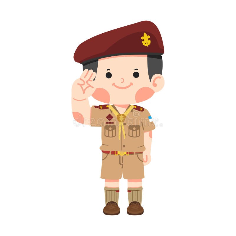 Kid Boy Scout Thai Making Boy Scout Emblem Stock Vector - Illustration ...
