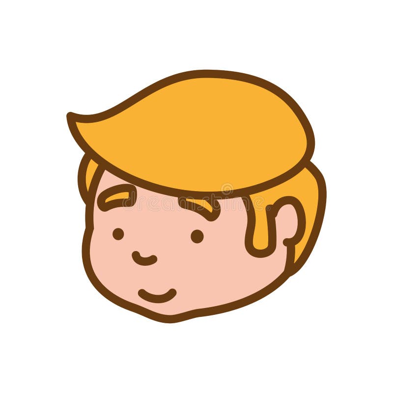 Kid Boy Smile Cartoon Face Icon. Vector Graphic Stock Vector ...