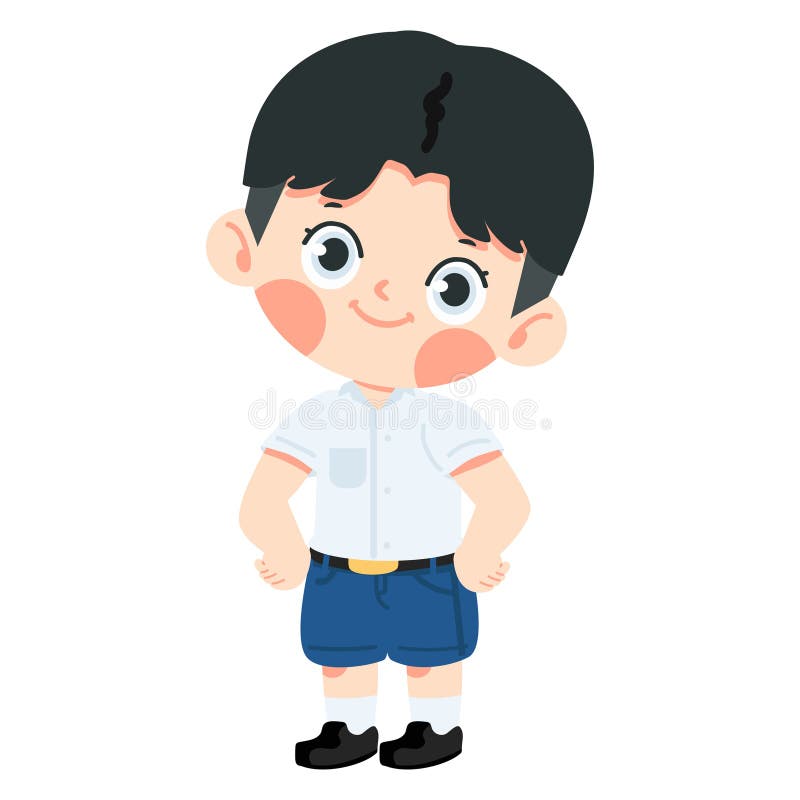 Kid Boy Student Character Cartoon Stock Vector - Illustration of ...