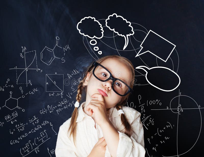 Kids Mathematics Education Concept. Happy Little Girl Stock Image ...