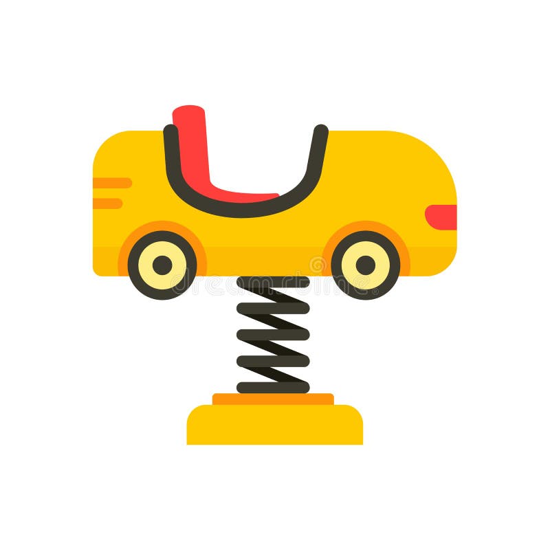 Kid Car Spring Icon, Simple Style Stock Vector - Illustration of down ...