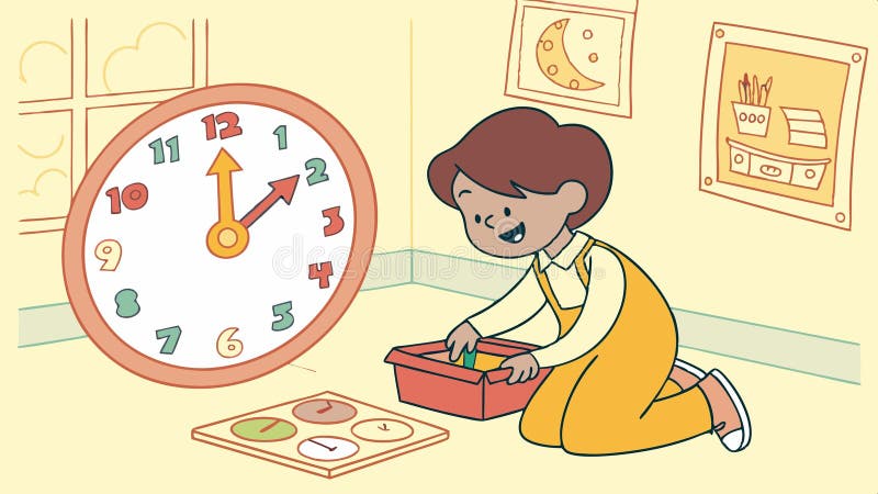 Kid Clock Hands Activity, Classroom Learn Time, Educational Play, Skill ...