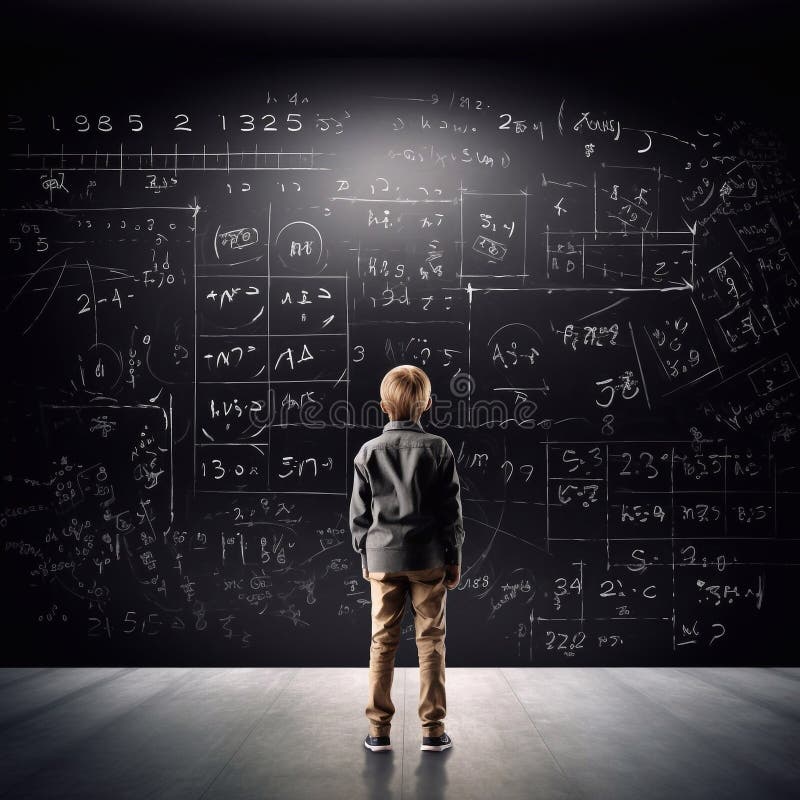 Kid are Confusing Staring at the Chalkboard AI Generated Stock ...