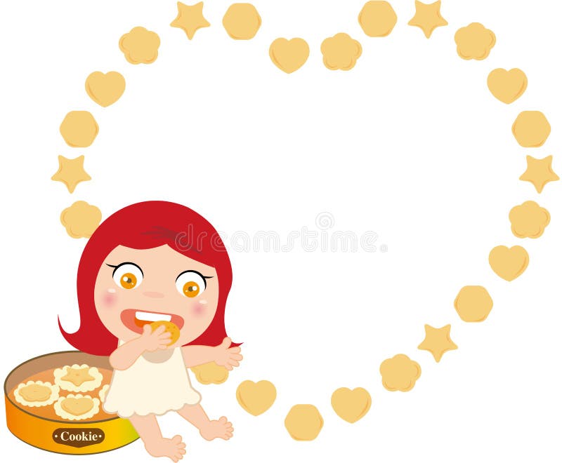 Kid and cookies stock vector. Illustration of hexagonal - 17119866