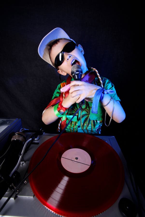 Kid DJ stock photo. Image of creative, discotheque, music - 18941764